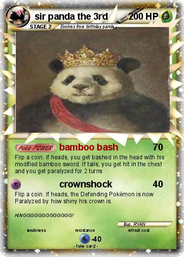 Pokémon sir panda the 3rd - bamboo bash - My Pokemon Card