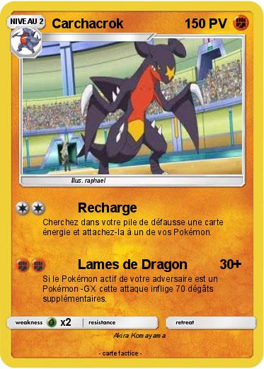 Pokémon Carchacrok 252 252 - Recharge - Ma carte Pokémon