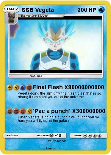 Pokémon SSB Vegeta 5 5 - Final Flash X80000000000 - My Pokemon Card