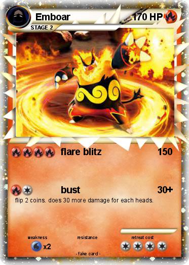 Pokémon Emboar 1378 1378 - flare blitz - My Pokemon Card