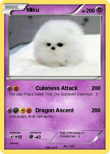 Pokémon Miku 316 316 - Cuteness Attack - My Pokemon Card