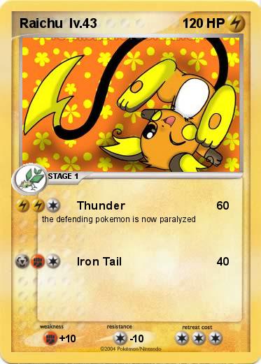 Pokémon Raichu lv 43 43 - Thunder - My Pokemon Card
