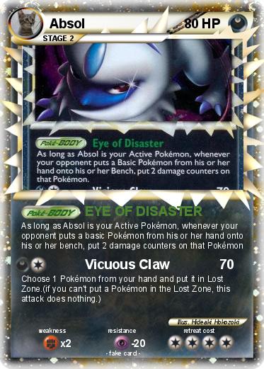 Pokémon Absol 885 885 - EYE OF DISASTER - My Pokemon Card