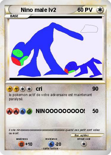 Pokémon Nino male lv2 - cri - Ma carte Pokémon