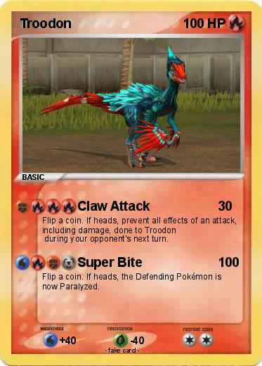 Pokémon Troodon 40 40 - Claw Attack - My Pokemon Card