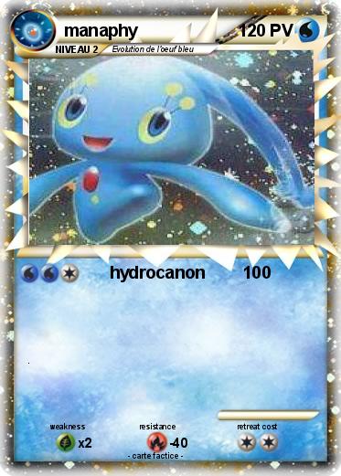 Pokémon manaphy 194 194 - hydrocanon 100 - Ma carte Pokémon