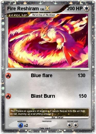 Pokémon Fire Reshiram 1 1 - Blue flare 130 - My Pokemon Card
