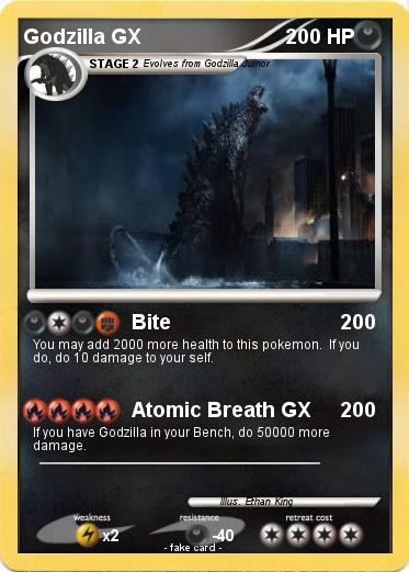 Pokémon Godzilla GX 3 3 - Bite - My Pokemon Card