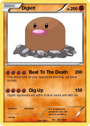 Pokémon Diglett 82 82 - Beat To The Death - My Pokemon Card