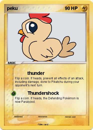 Pokémon peku - thunder - My Pokemon Card