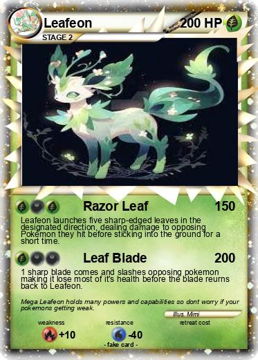 Pokémon Leafeon 767 767 - Razor Leaf - My Pokemon Card