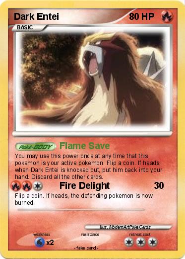 Pokémon Dark Entei 38 38 - Flame Save - My Pokemon Card