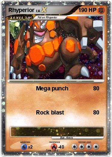 Pokémon Rhyperior 96 96 - Mega punch - My Pokemon Card