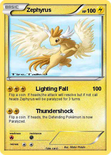 Pokémon Zephyrus 1 1 - Lighting Fall - My Pokemon Card