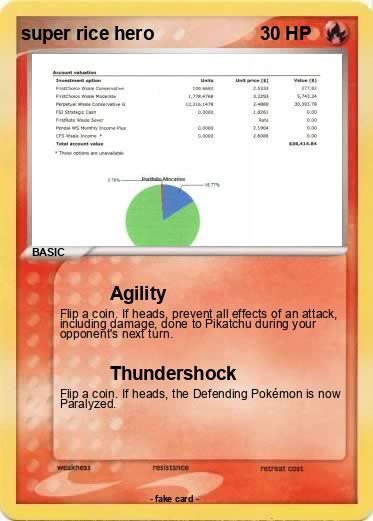 Pokémon super rice hero 3 3 - Agility - My Pokemon Card