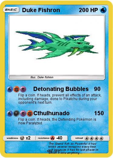 Pokémon Duke Fishron 30 30 - Detonating Bubbles - My Pokemon Card