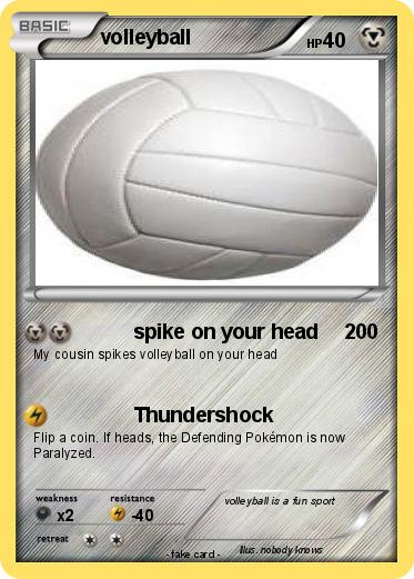 Pokémon volleyball 3 3 - spike on your head - My Pokemon Card