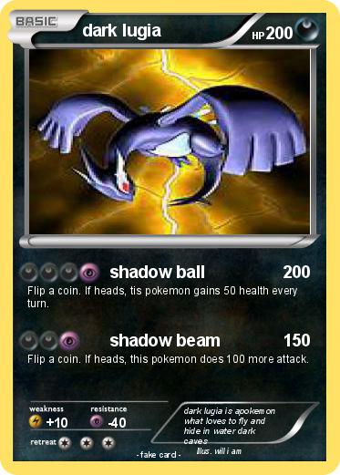Pokémon dark lugia 1405 1405 - shadow ball - My Pokemon Card