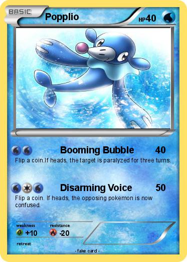 Pokémon Popplio 82 82 - Booming Bubble - My Pokemon Card
