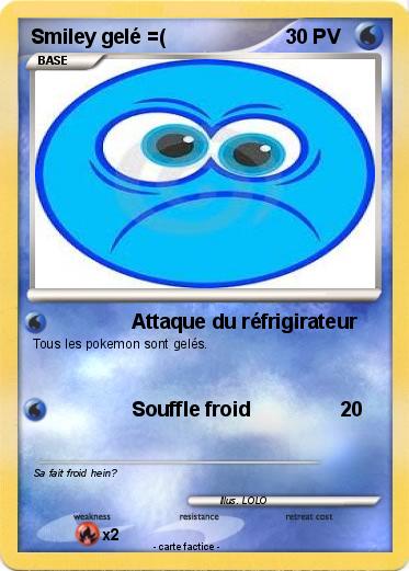 Pokémon Smiley gele - Attaque du réfrigirateur - Ma carte Pokémon