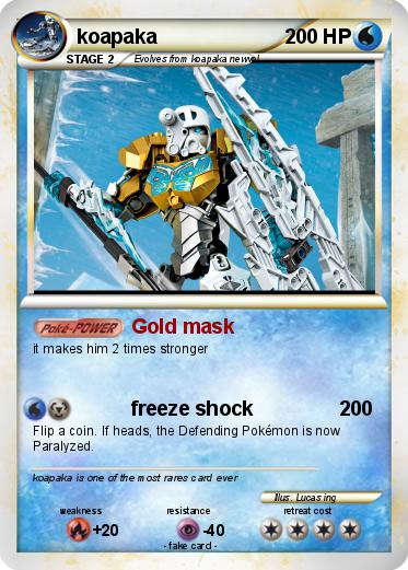 Pokémon koapaka - Gold mask - My Pokemon Card