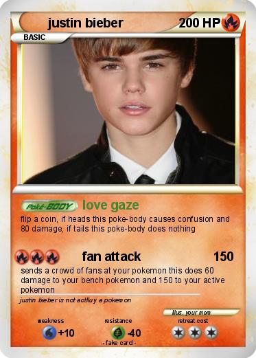 Pokémon justin bieber 2599 2599 - love gaze - My Pokemon Card