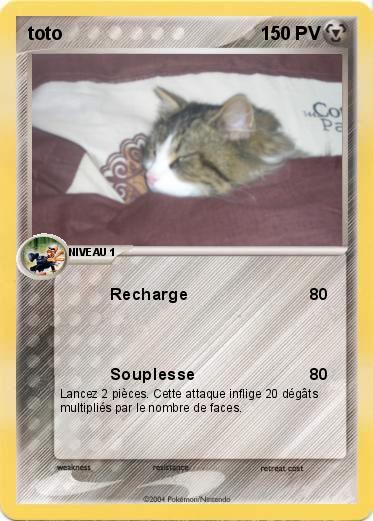 Pokémon toto 27 27 - Recharge - Ma carte Pokémon