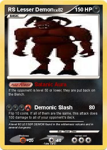 Pokémon RS Lesser Demon - Satanic Aura - My Pokemon Card