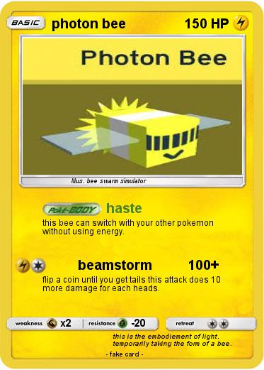 Pokémon photon bee 1 1 - haste - My Pokemon Card