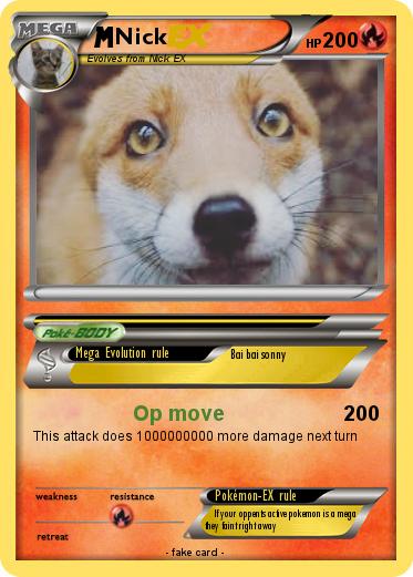 Pokémon Nick 1115 1115 - Op move - My Pokemon Card