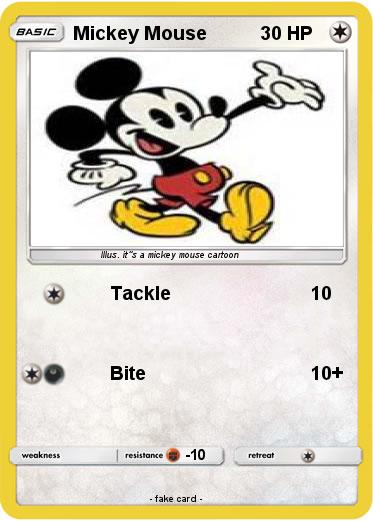 Pokémon Mickey Mouse 264 264 - Tackle - My Pokemon Card
