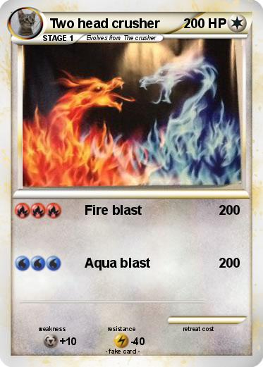 Pokémon Two head crusher - Fire blast - My Pokemon Card