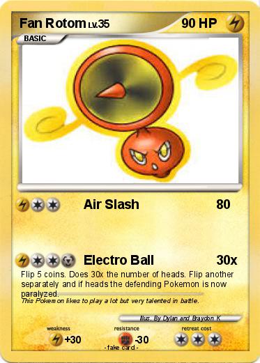 Pokémon Fan Rotom 16 16 - Air Slash - My Pokemon Card