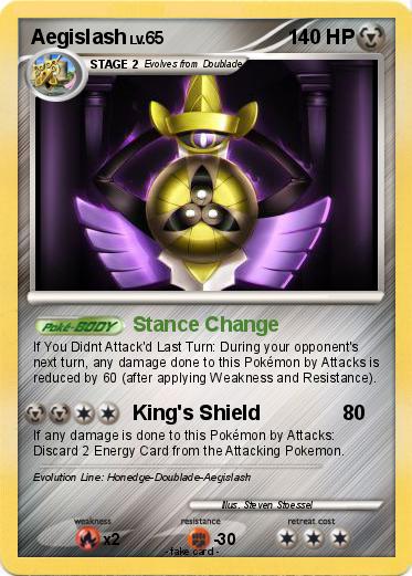 Pokémon Aegislash 68 68 - Stance Change - My Pokemon Card