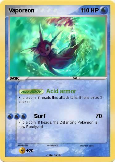 Pokémon Vaporeon 351 351 - Acid armor - My Pokemon Card