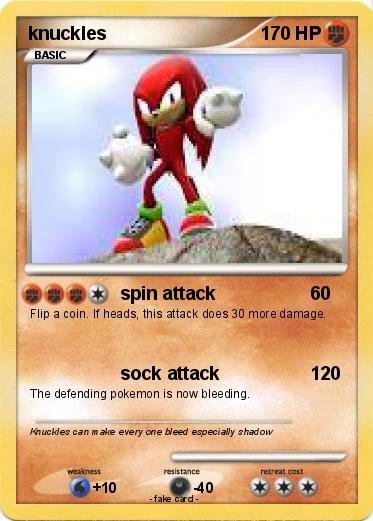 Pokémon knuckles 624 624 - spin attack - My Pokemon Card