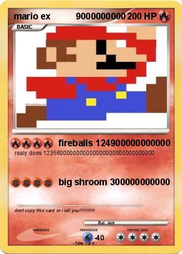 Pokémon mario ex 9000000000 9000000000 - fireballs 124900000000000 - My ...