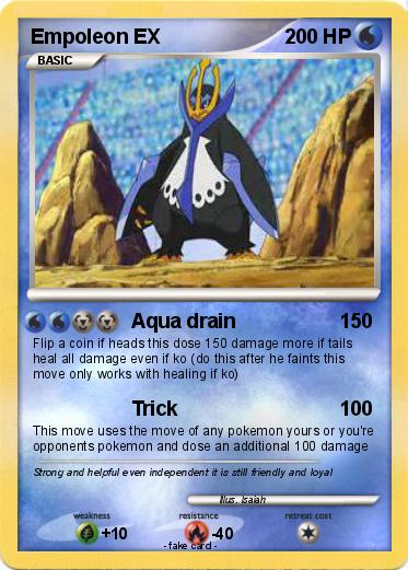Pokémon Empoleon EX 41 41 - Aqua drain - My Pokemon Card