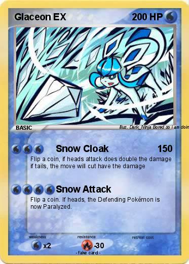 Pokémon Glaceon EX 14 14 - Snow Cloak - My Pokemon Card