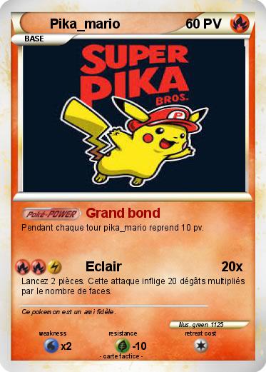 Pokémon Pika mario 5 5 - Grand bond - Ma carte Pokémon