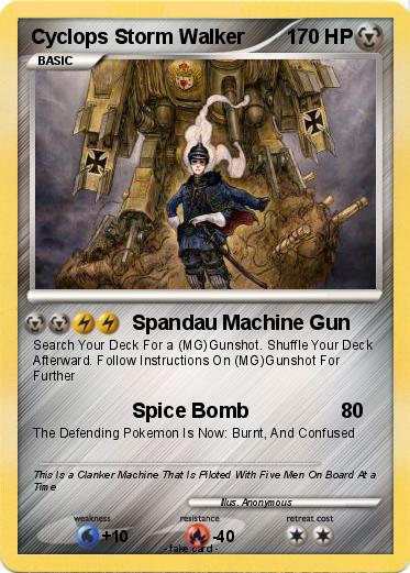 Pokémon Cyclops Storm Walker - Spandau Machine Gun - My Pokemon Card