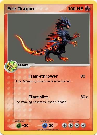 Pokémon Fire Dragon 18HXl - Flamethrower - My Pokemon Card