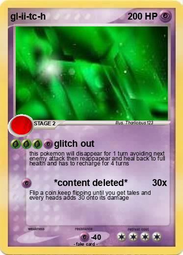 Pokémon gl ii tc h - glitch out - My Pokemon Card