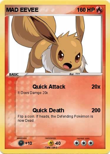 Pokémon MAD EEVEE - Quick Attack - My Pokemon Card