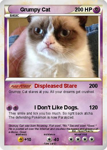 Pokémon Grumpy Cat 481 481 - Displeased Stare - My Pokemon Card