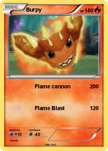 Pokémon Burpy 78 78 - Flame cannon - My Pokemon Card