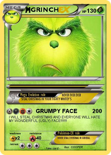 Pokémon GRINCH 57 57 - GRUMPY FACE - My Pokemon Card