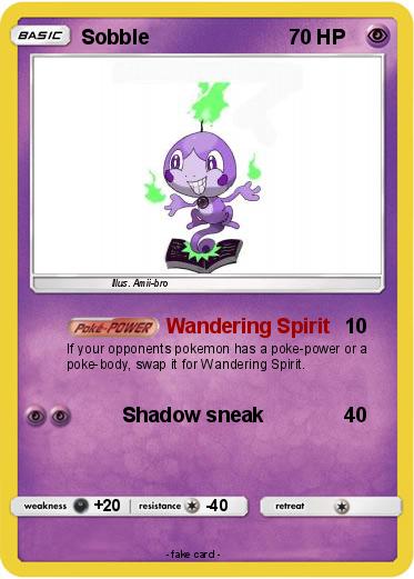 Pokémon Sobble 60 60 - Wandering Spirit - My Pokemon Card