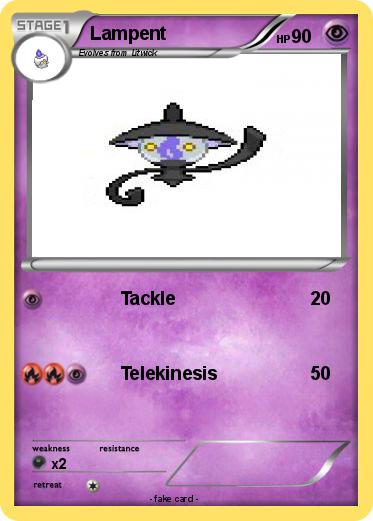Pokémon Lampent 46 46 - Tackle - My Pokemon Card