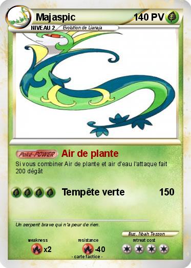 Pokémon Majaspic 34 34 - Air de plante - Ma carte Pokémon